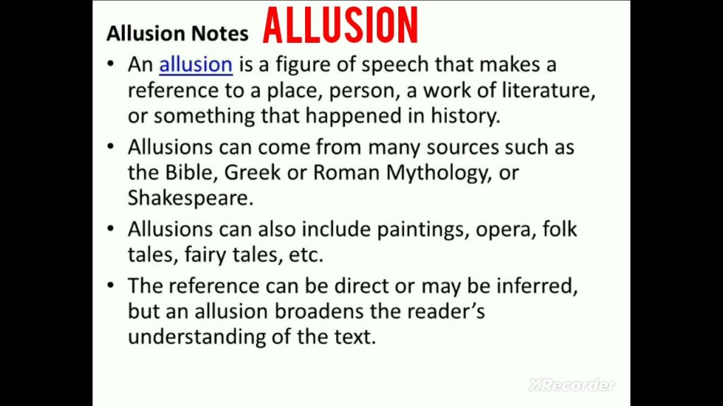 Literary Techniques Allusion: Comprehensive Guide with Examples and ...