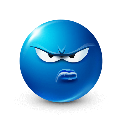 Angry Blue Emoji: Channel Intense Frustration and Bold Reactions with ...